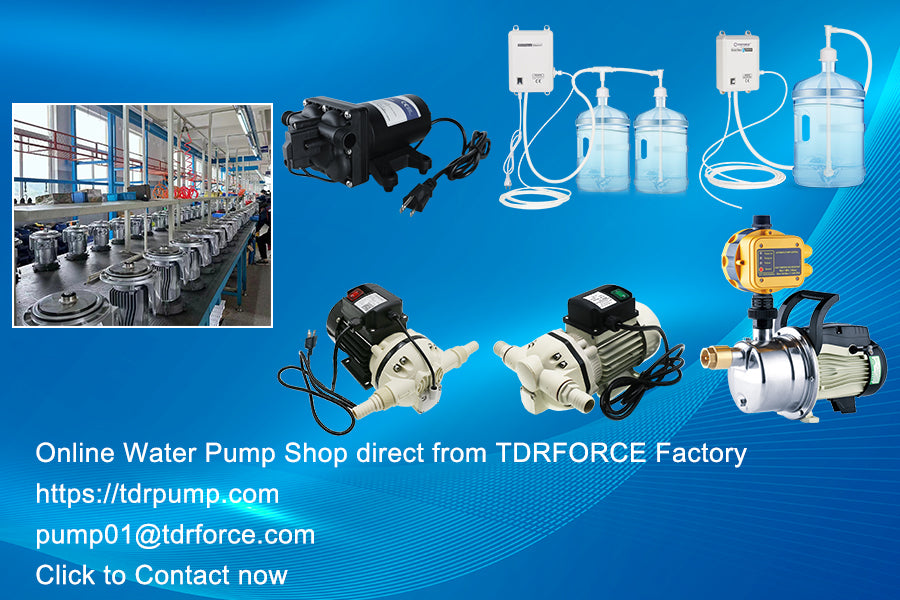 TDRFORCE Electric Diaphragm Pump, Self Priming 1.5-2L/Min Fresh Water ...